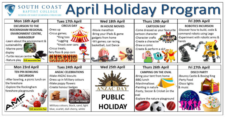 SCHOOL HOLIDAY PROGRAM – SCBC News