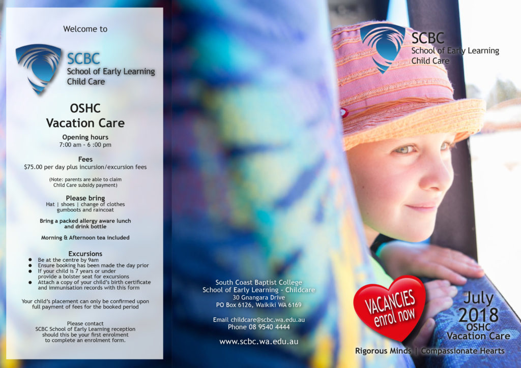 CHILDCARE – JULY HOLIDAY PROGRAM – SCBC News