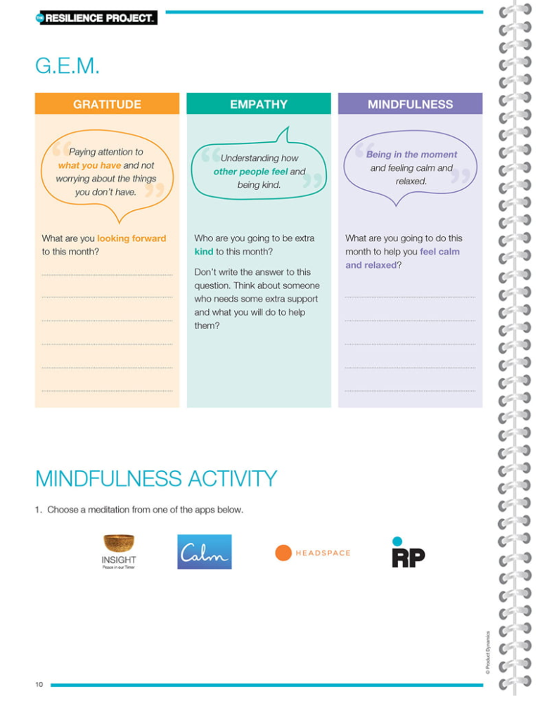 THE RESILIENCE PROJECT – ‘GEM’ – SCBC News